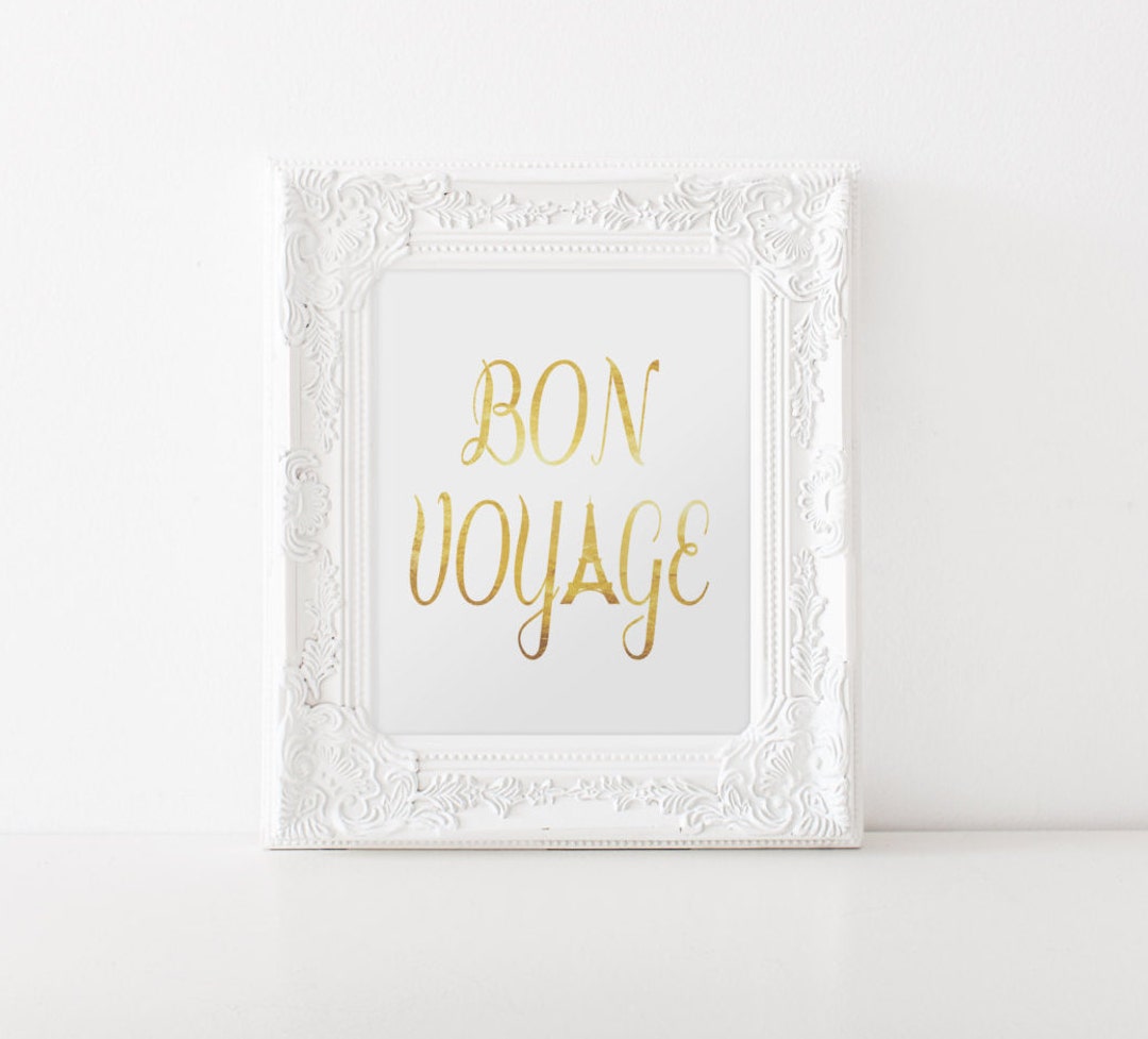 Bon Voyage Print. Fun French Print. Eiffel Tower Print. Sassy - Etsy