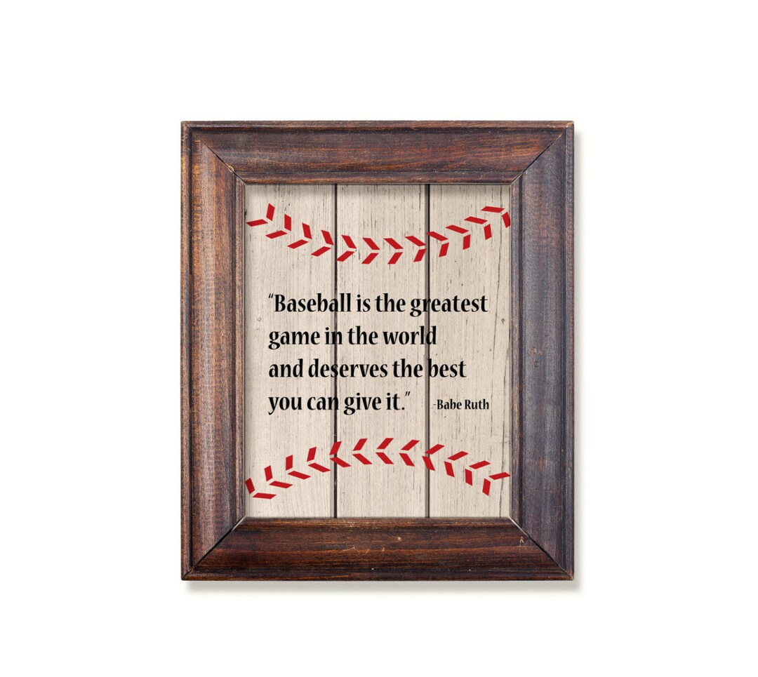 Baseball Quote - Babe Ruth Quote - Baseball Print - Instant Download ...