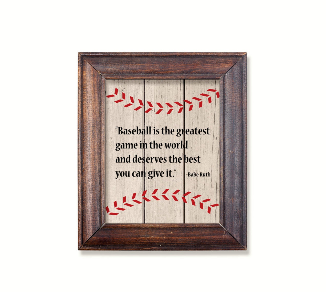 Baseball quote Babe Ruth quote Baseball print Instant | Etsy