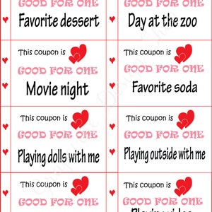 Kids Valentine's Day Coupon Book - Valentine's Kids - Coupon Book for ...