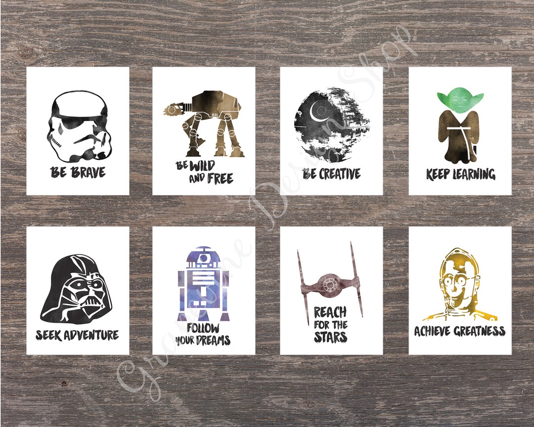 Star Wars Like Inspirational Prints - Boys Star Wars Decor - Instant ...