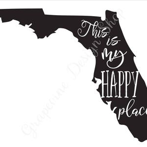 Florida This is My Happy Place Print. State Print. Instant Printable ...