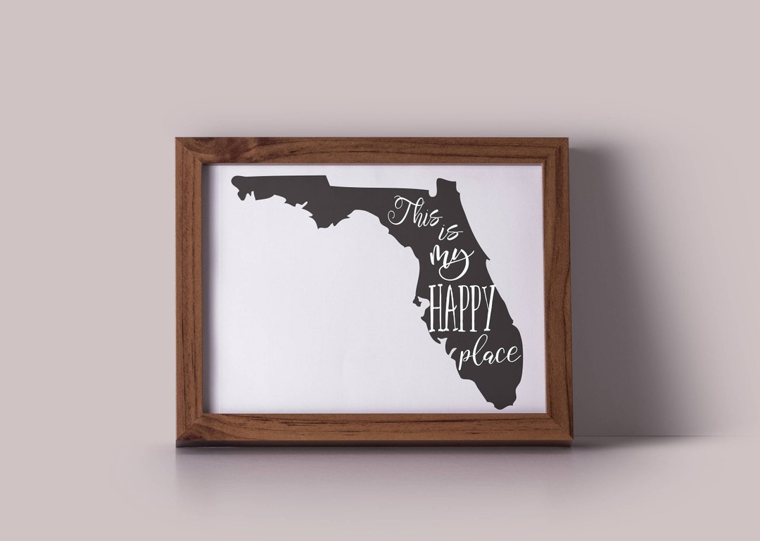 Florida This is My Happy Place Print. State Print. Instant Printable ...