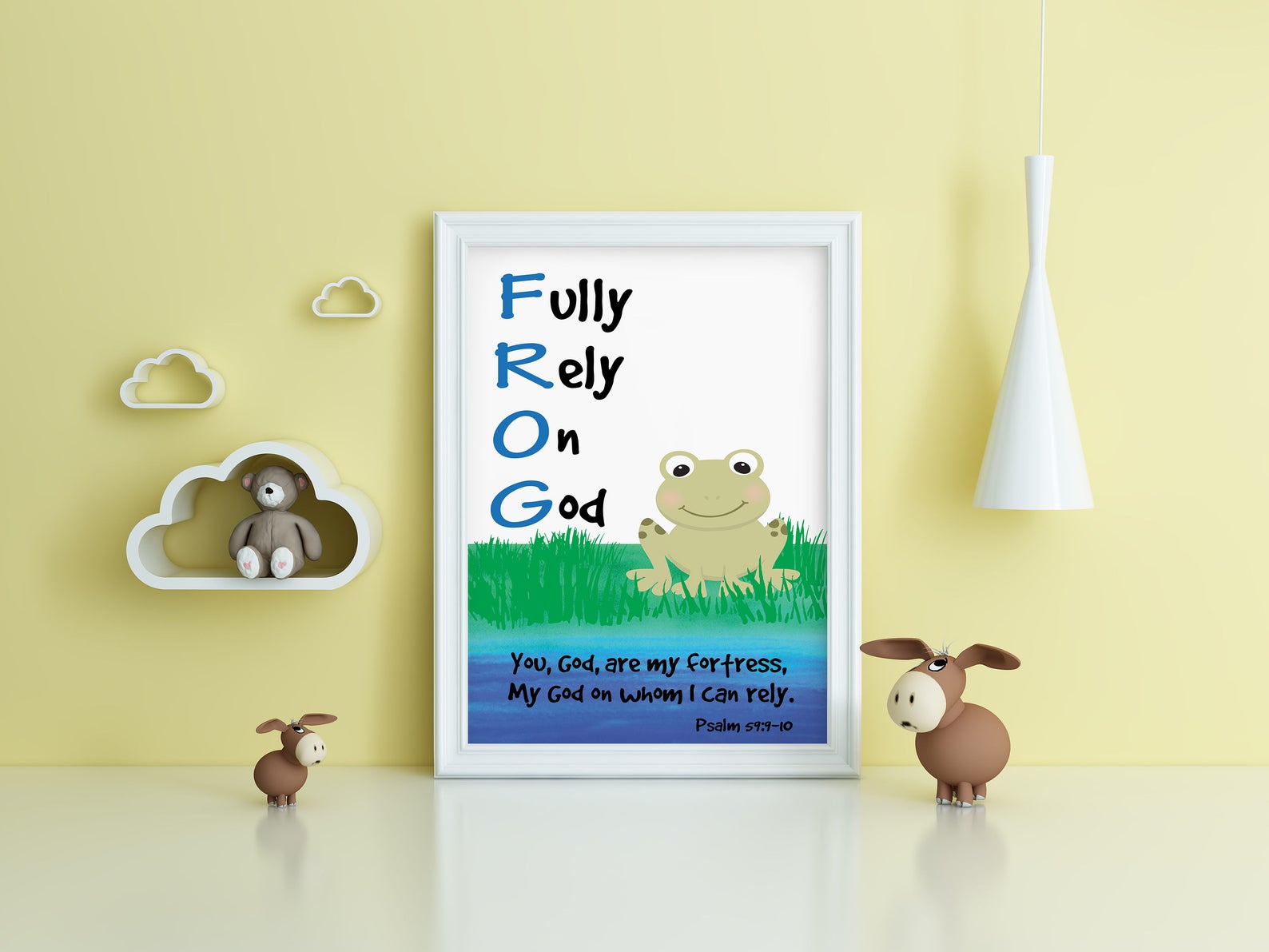 FROG Fully Rely on God. Psalm 59:9-10. 2 Color Options - Etsy