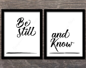 Printable Bible Verse Art Be Still and Know Print Decor Psalm - Etsy