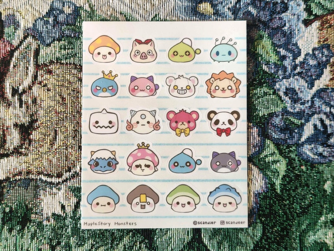 Maplestory Vinyl Sticker Sheet (homemade), 4" X 5" - Etsy