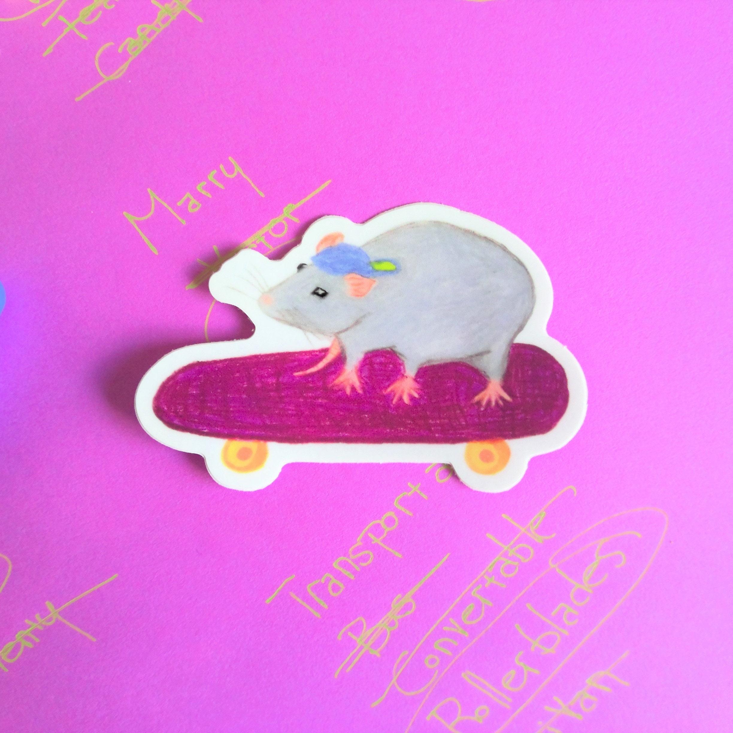 Skater Rat Sticker Skater Boy Funny Pet Rat Sticker 90s Sticker Y2K ...