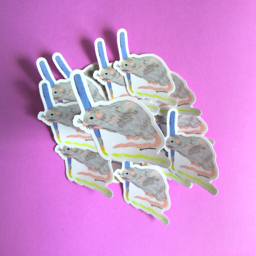 Artist Rat Sticker Cute Rat Sticker Pet Rat Sticker Rat Lover Gift ...