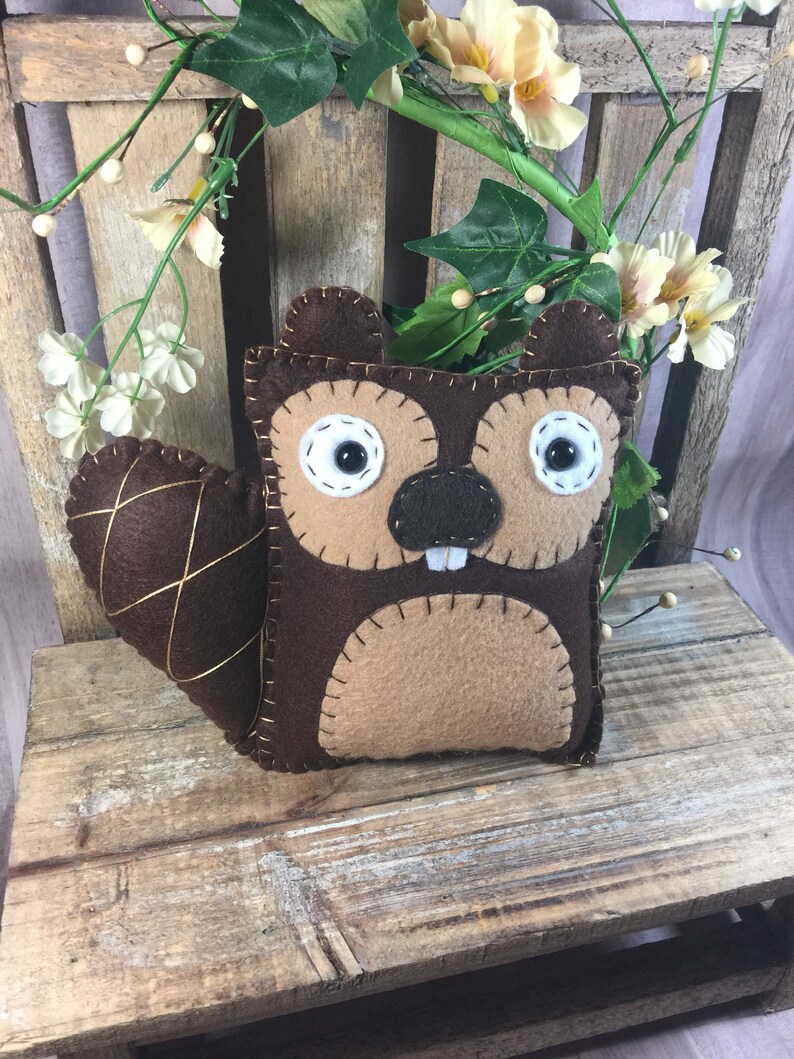 Hand Sewn Merino Wool Felt Beaver Plush Toy Decor - Etsy