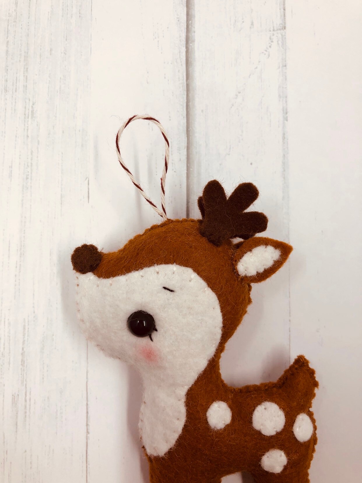 Hand sewn Felt Reindeer Christmas Reindeer Reindeer | Etsy