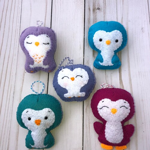 Penguin Christmas Decorations Felt Christmas Ornament Felt - Etsy