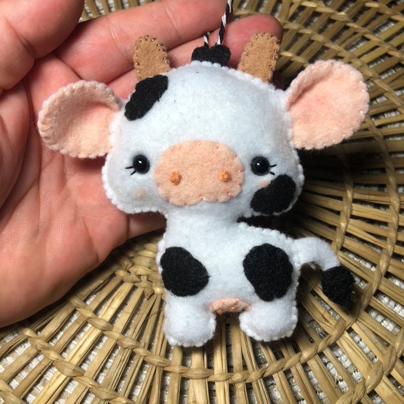 Felt Cow - Etsy