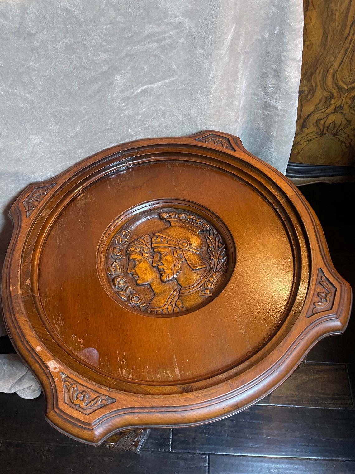 20 Th Century French Baroque Carved Table With Tray Top - Etsy