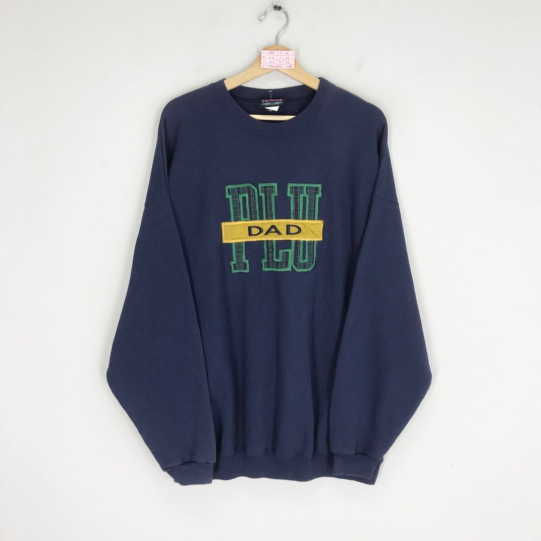 Vintage 90s Embroidery Spell Out Dad Sweatshirt Great Papa Dad Blue ...