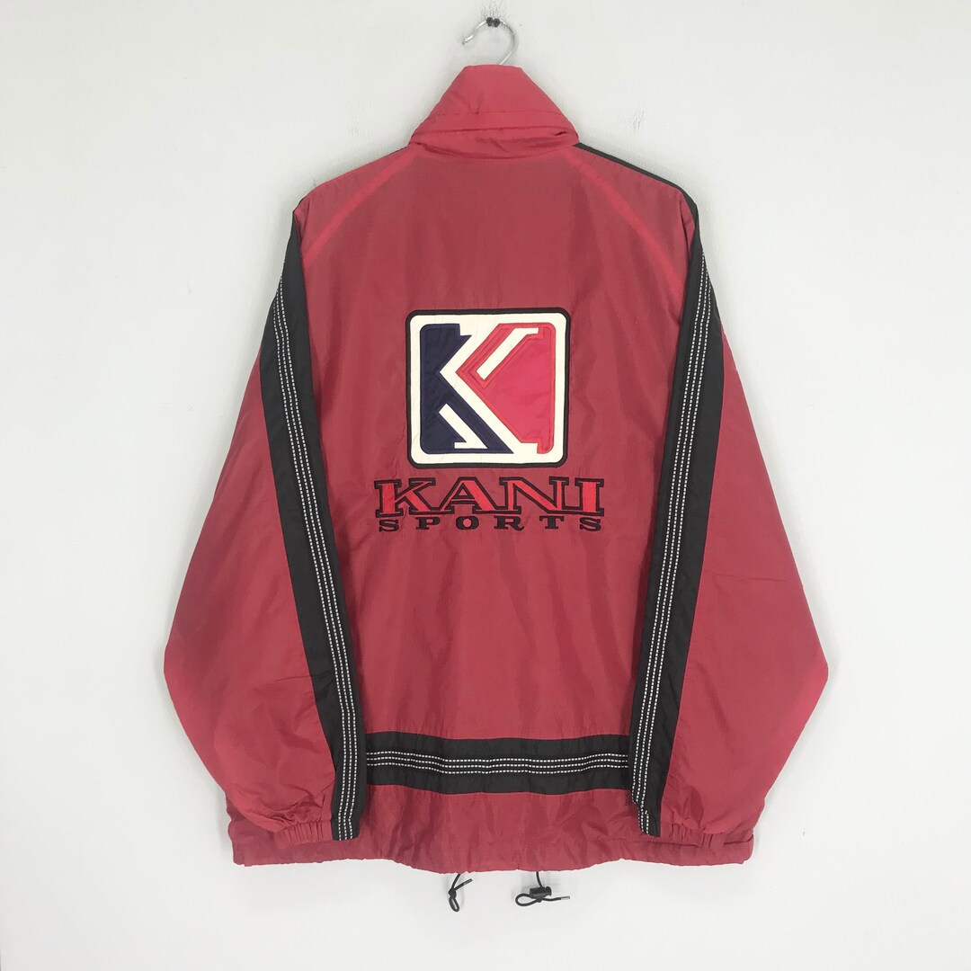 Vintage Karl Kani Windbreaker Jacket Red Xlarge Kani Jeans Sport ...
