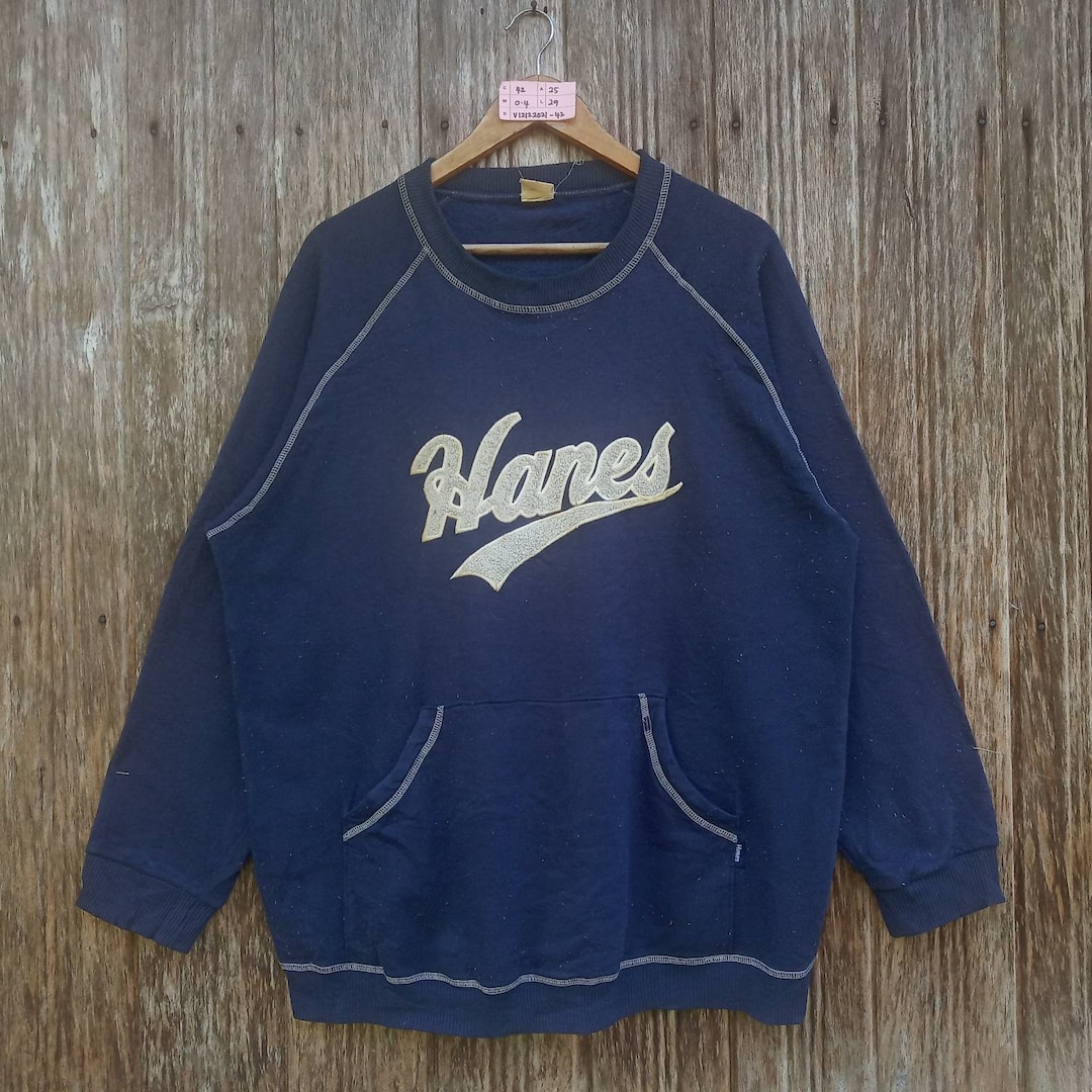 HANES Classic Big Logo Embroidery Logo Style Hanes Sweatshirts Pullover ...
