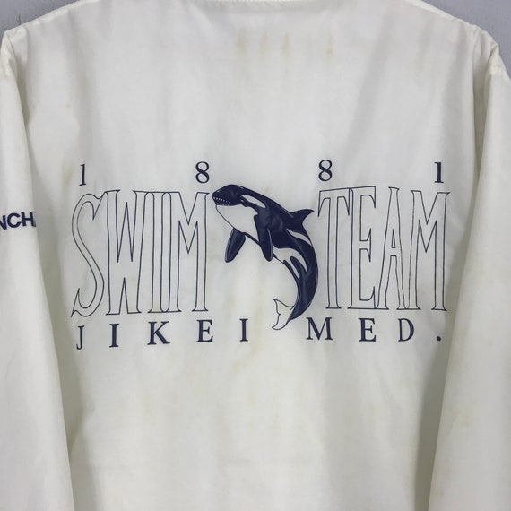 Vintage Varsity Jacket Swimming Team Snap Buttondown … - Gem