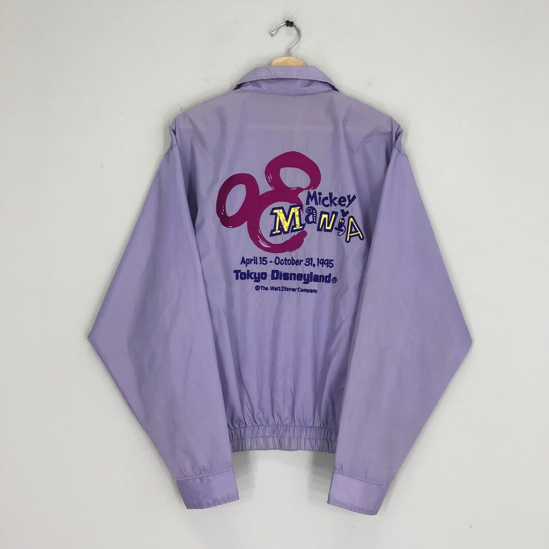 Vintage 90's Mickey Mouse Windbreaker Light Jacket Zipper Mickey Mouse ...