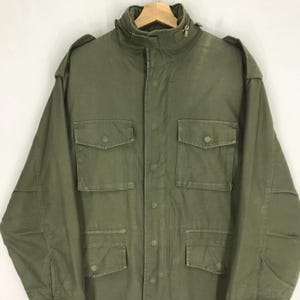 Vintage Army M65 Field Jacket Olive Green Medium Army Workers Jacket ...