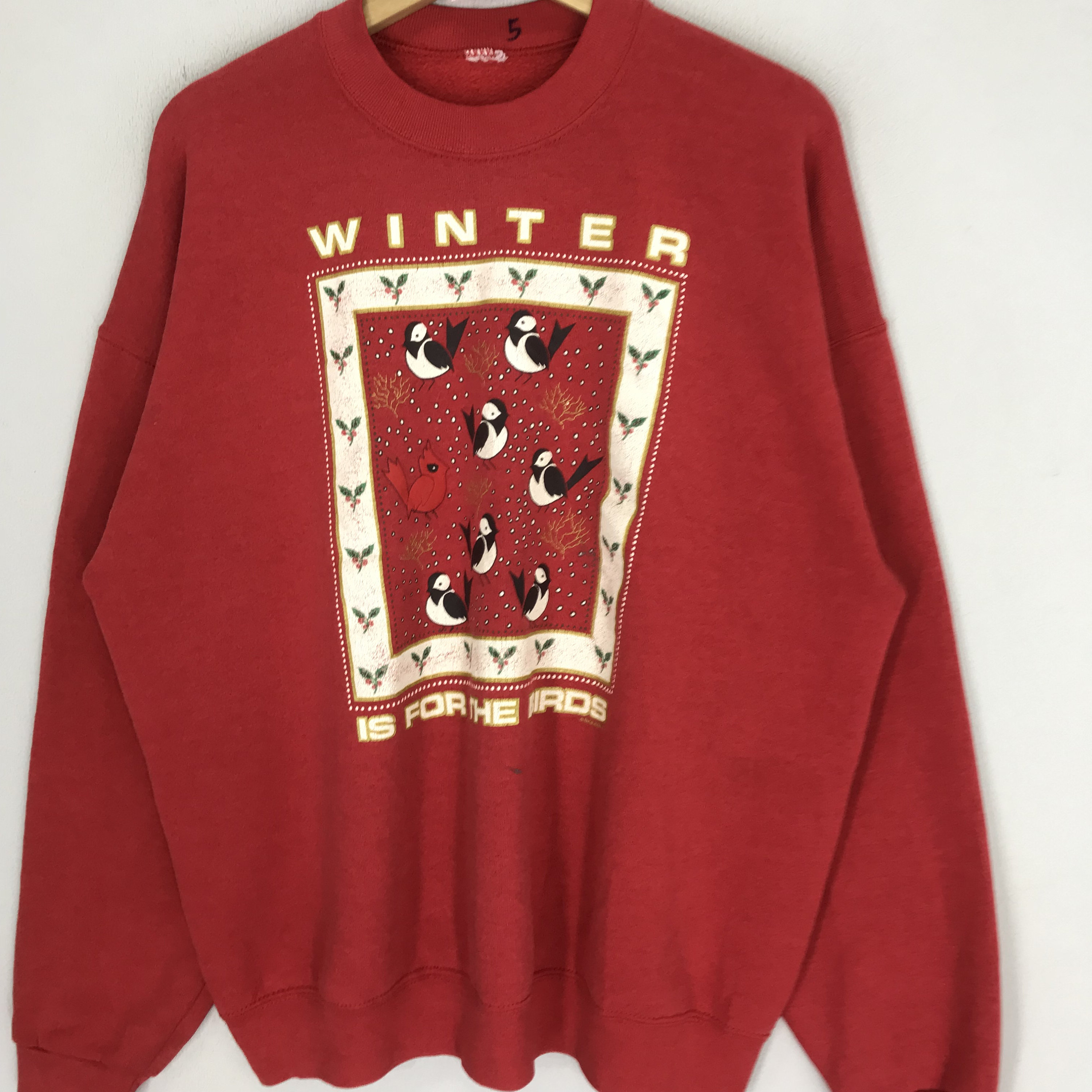 Vintage 90s Graphic Cardinal Birds Sweatshirts Winter is for the Birds ...