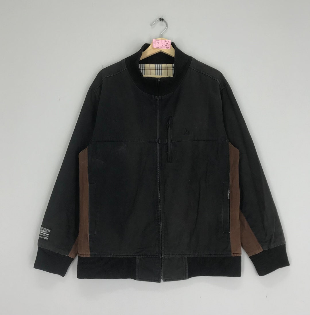 Vintage Denim Workers Jeans Jacket Reversible Casual Style Zipper ...