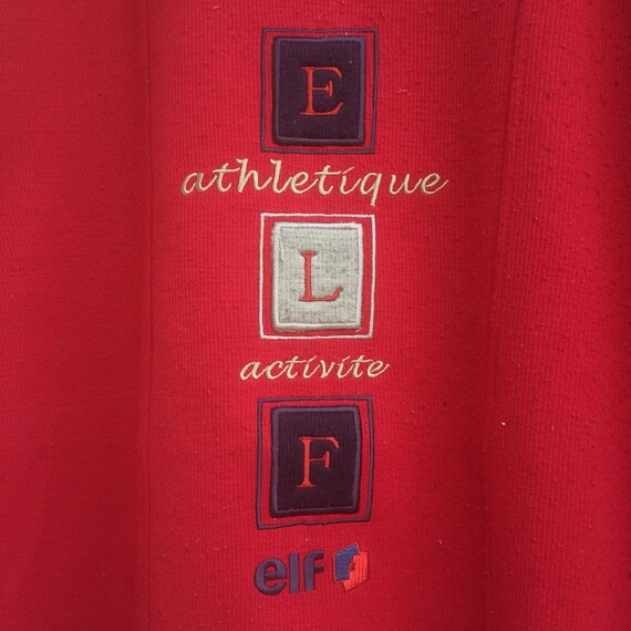 Rare!! ELF Motor Oil Embroidery Logo Sweatshirts Moto… - Gem