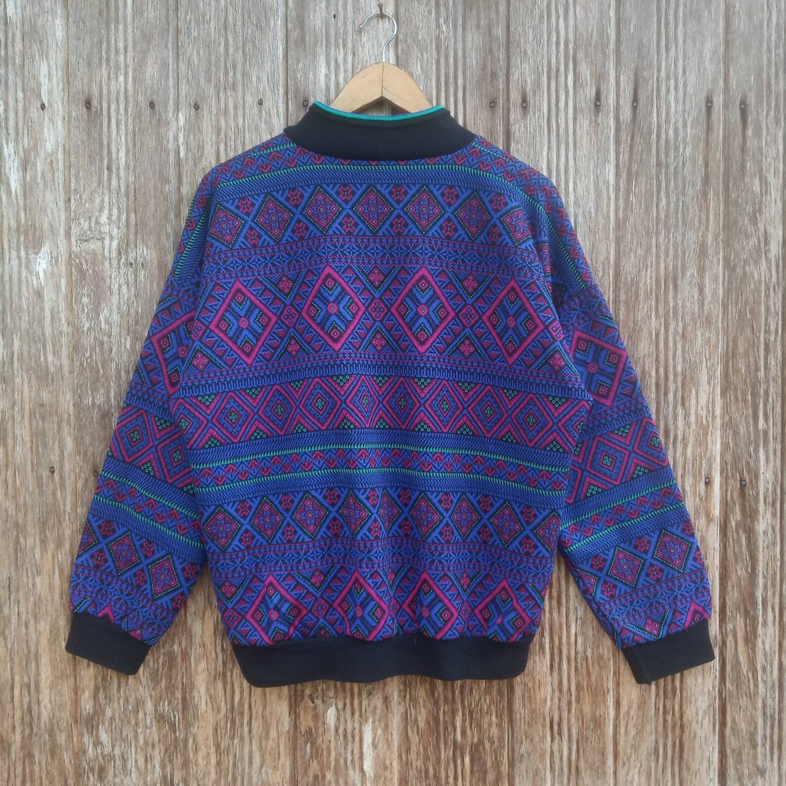 Vintage Psychedelic Geometric Art Colourful Design Sweatshirts Size M ...