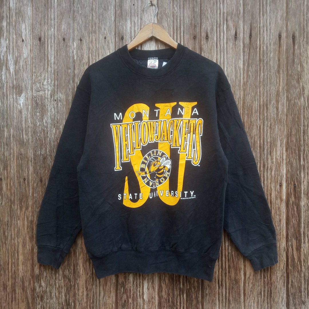 Vintage 90s Montana States University Billing Yellow Jacket Sweatshirts ...