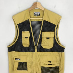 Vintage 90's Cargo Vest Utility Mest Jacket Tactical Pocket Hunting ...