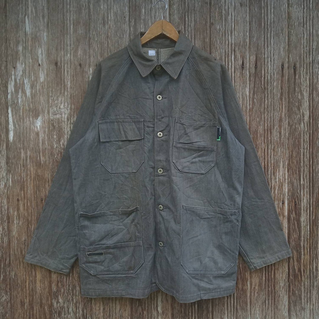 Rare!! Wed Gear Worker Jacket Tactical Pocket Style Labour Denim Jacket ...