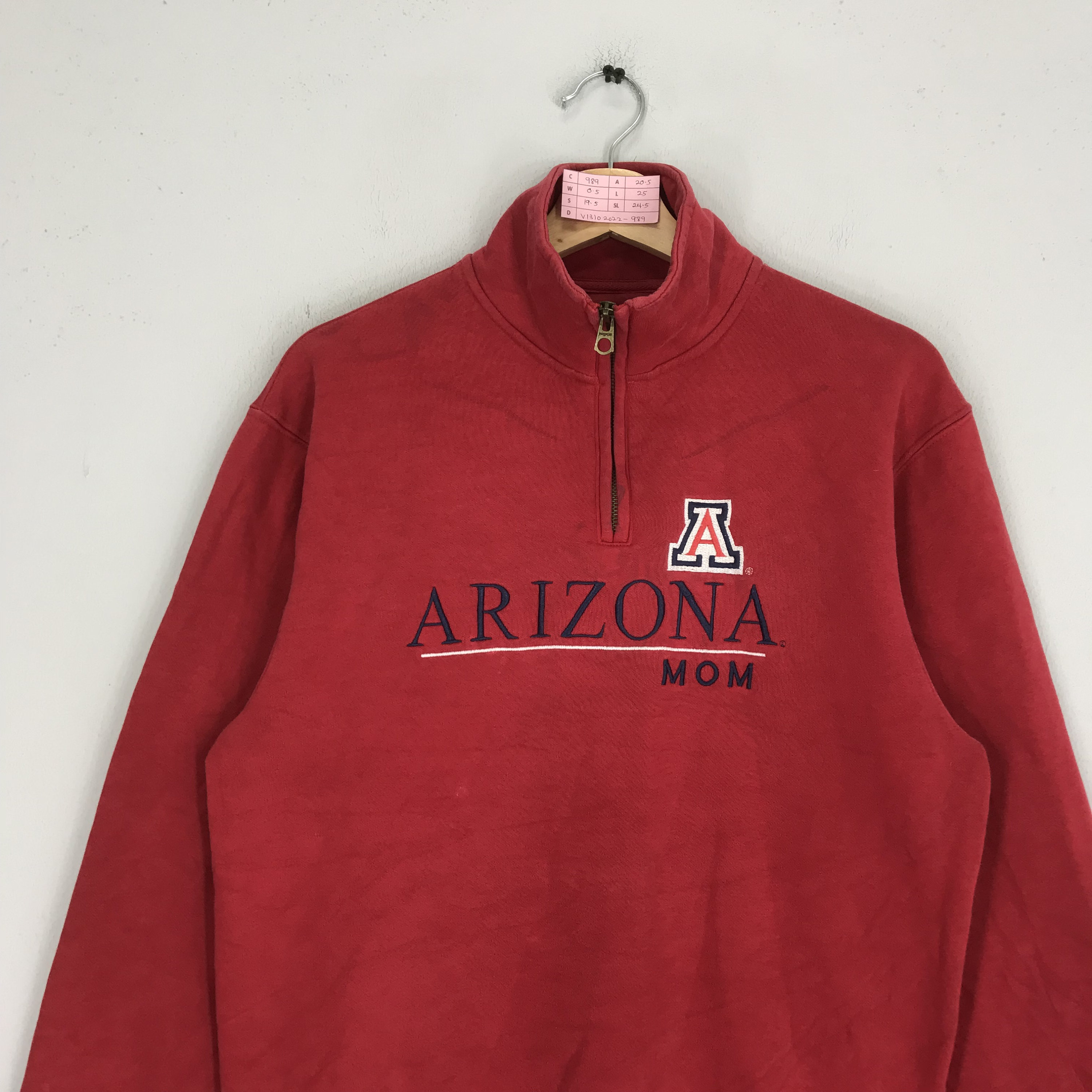 Vintage Arizona Wildcats Logo Sweater Half Zipper Arizona Wildcats ...