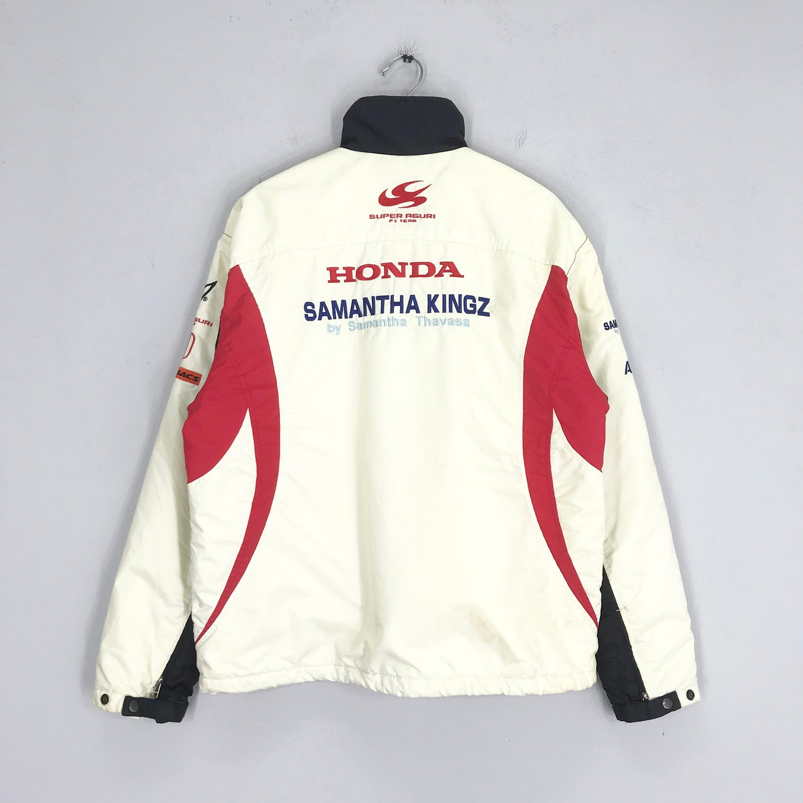 Vintage Honda Motorsport Racing Jacket Zipper Embroidery Logo Honda ...