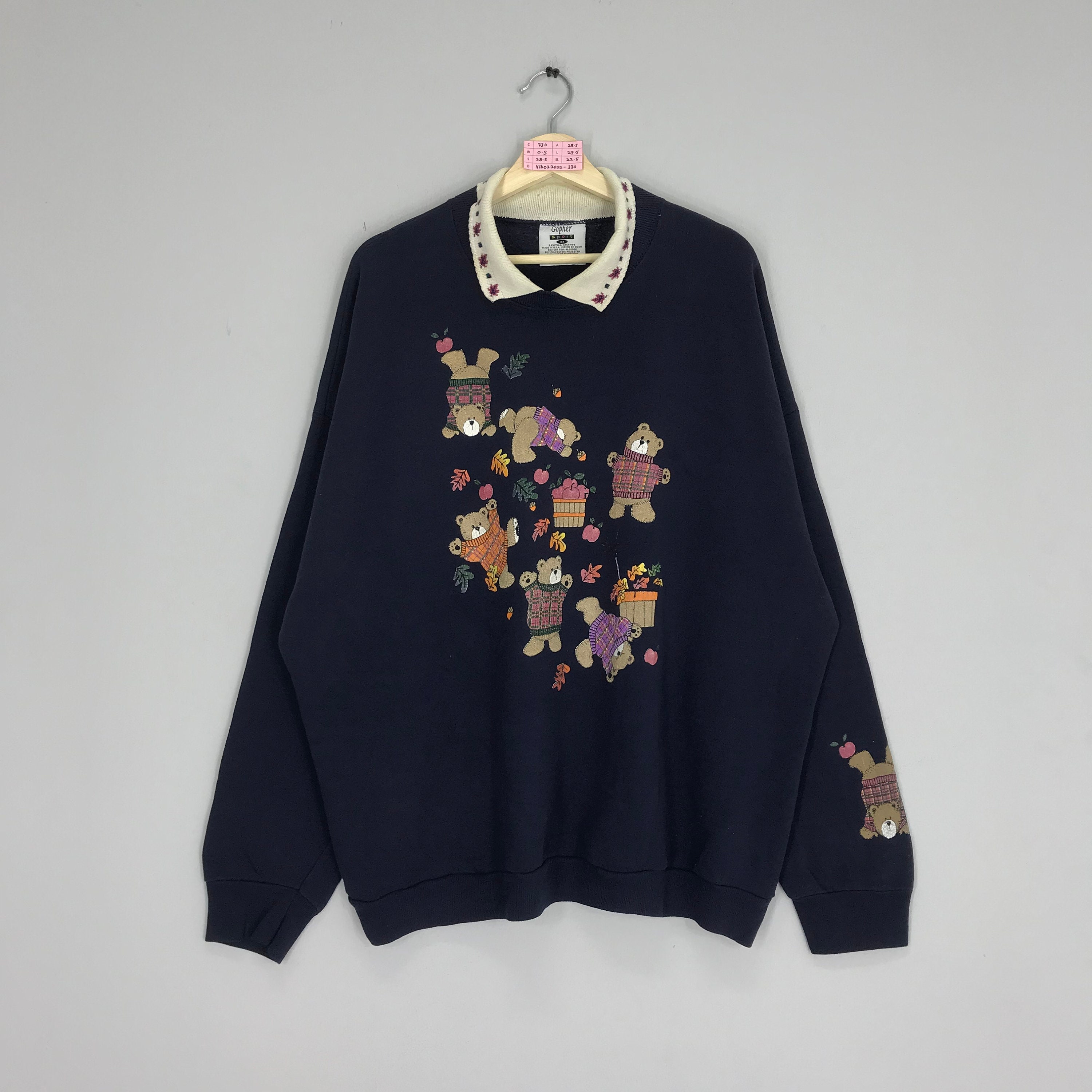 Vintage Gopher Sport Graphic Bear Collared Sweater Bear - Etsy