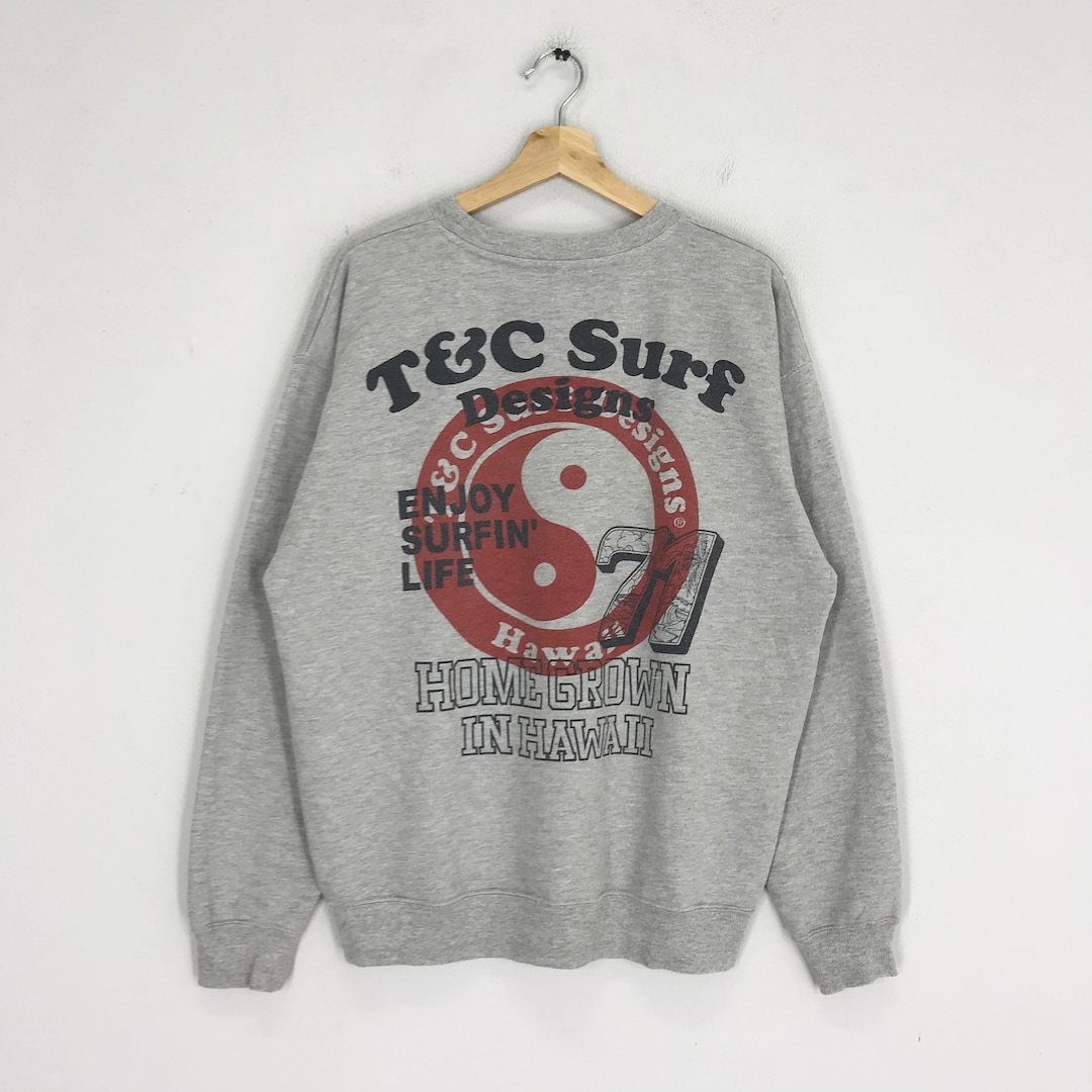 Vintage T&C Surf Designs Hawaii Surfboards Sweatshirt Style Surfer ...