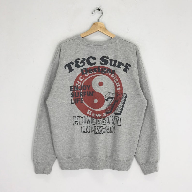 Vintage T&C Surf Designs Hawaii Surfboards Sweatshirt Style Surfer ...