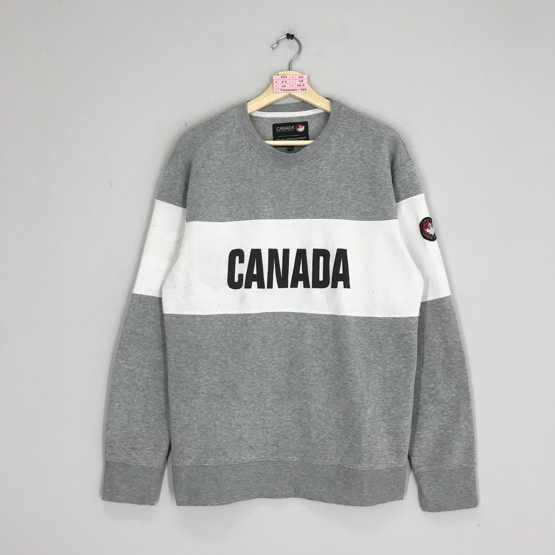 Vintage Canada Weather Gear Sweatshirt Canada Sportswear Big Logo ...
