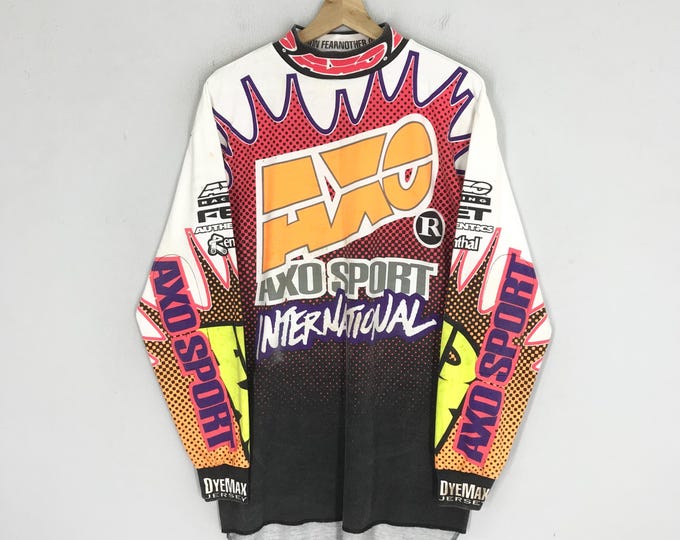 Vintage AXO Sport Racing Team Shirt Motocross Moto-x Race Jersey ...