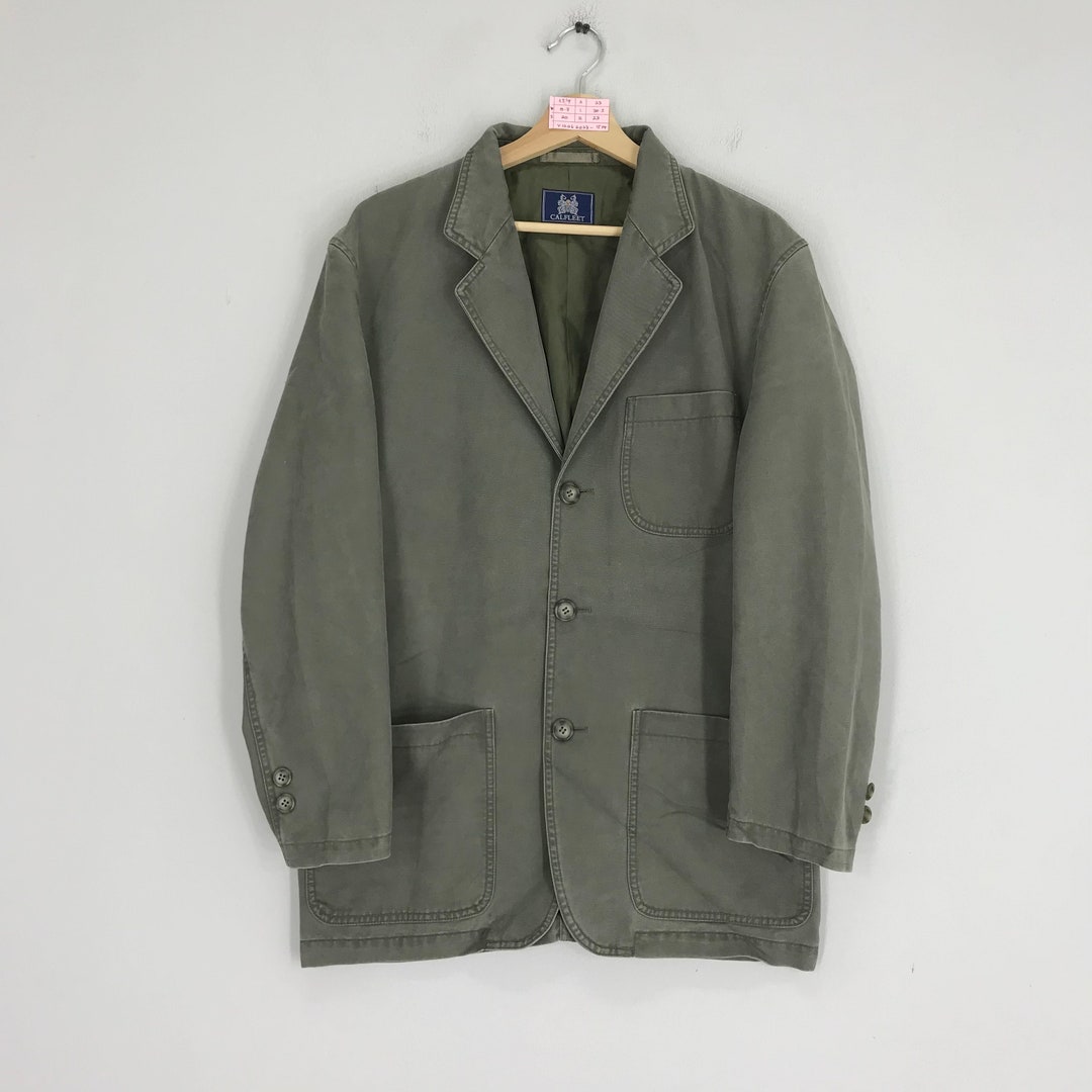 Vintage Japanese Denim Workers Jacket Three Pocket Buttondown Casual ...