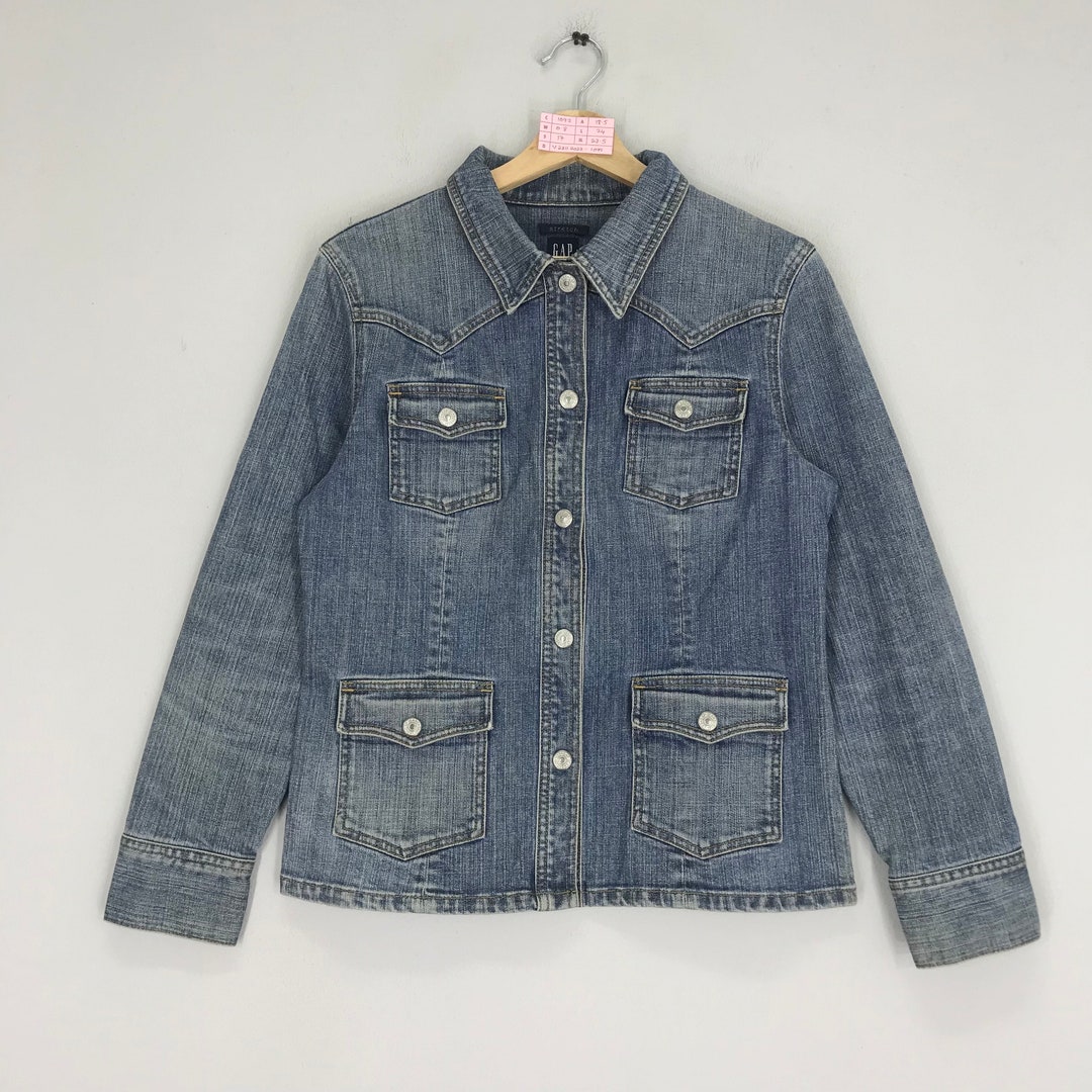 Vintage Denim Jacket Four Pocket Jeans Stone Wash Trucker Jacket Jeans ...