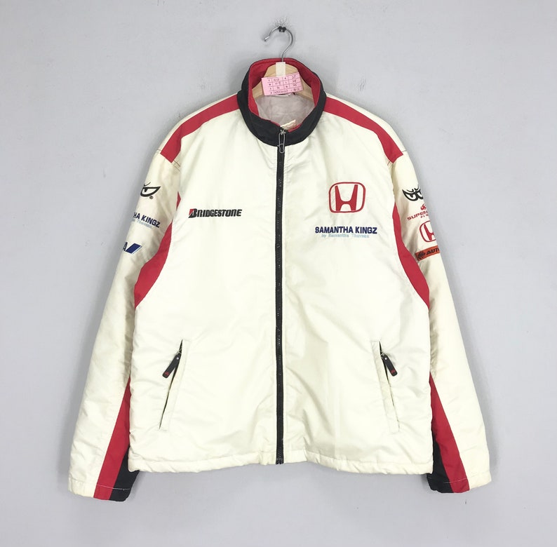 Vintage Honda Motorsport Racing Jacket Zipper Embroidery Logo Honda ...