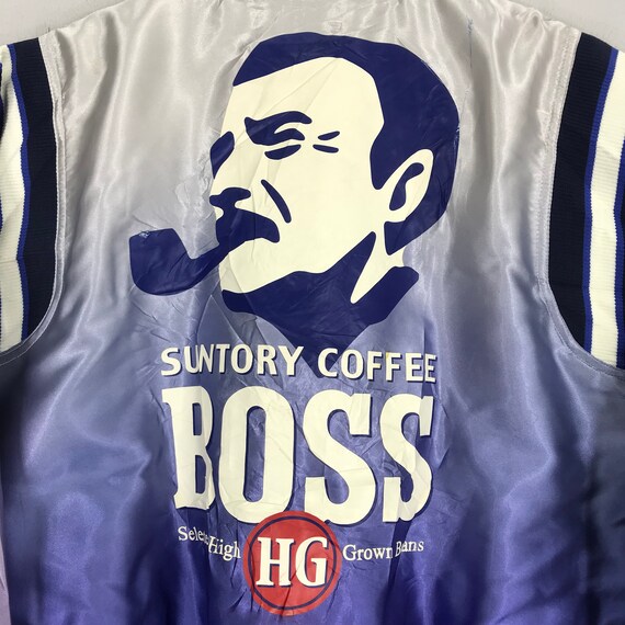 Vintage Suntory Boss Coffee Varsity Jacket Big Logo B… - Gem