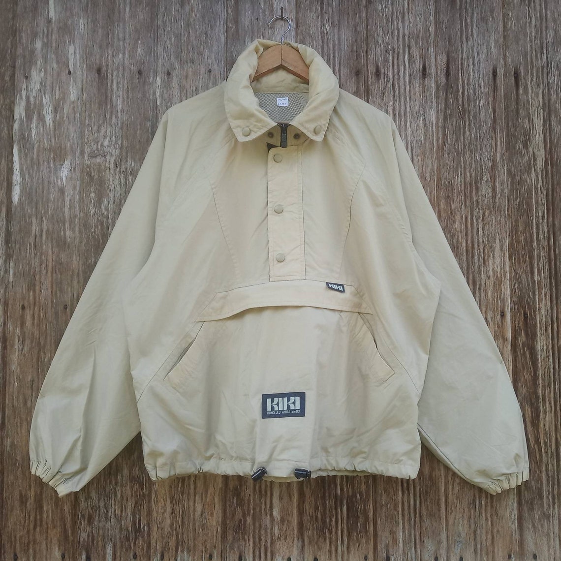 Vintage Kiki Honolulu Hawaii Anorak Style Windbreaker Jacket Half Snap ...