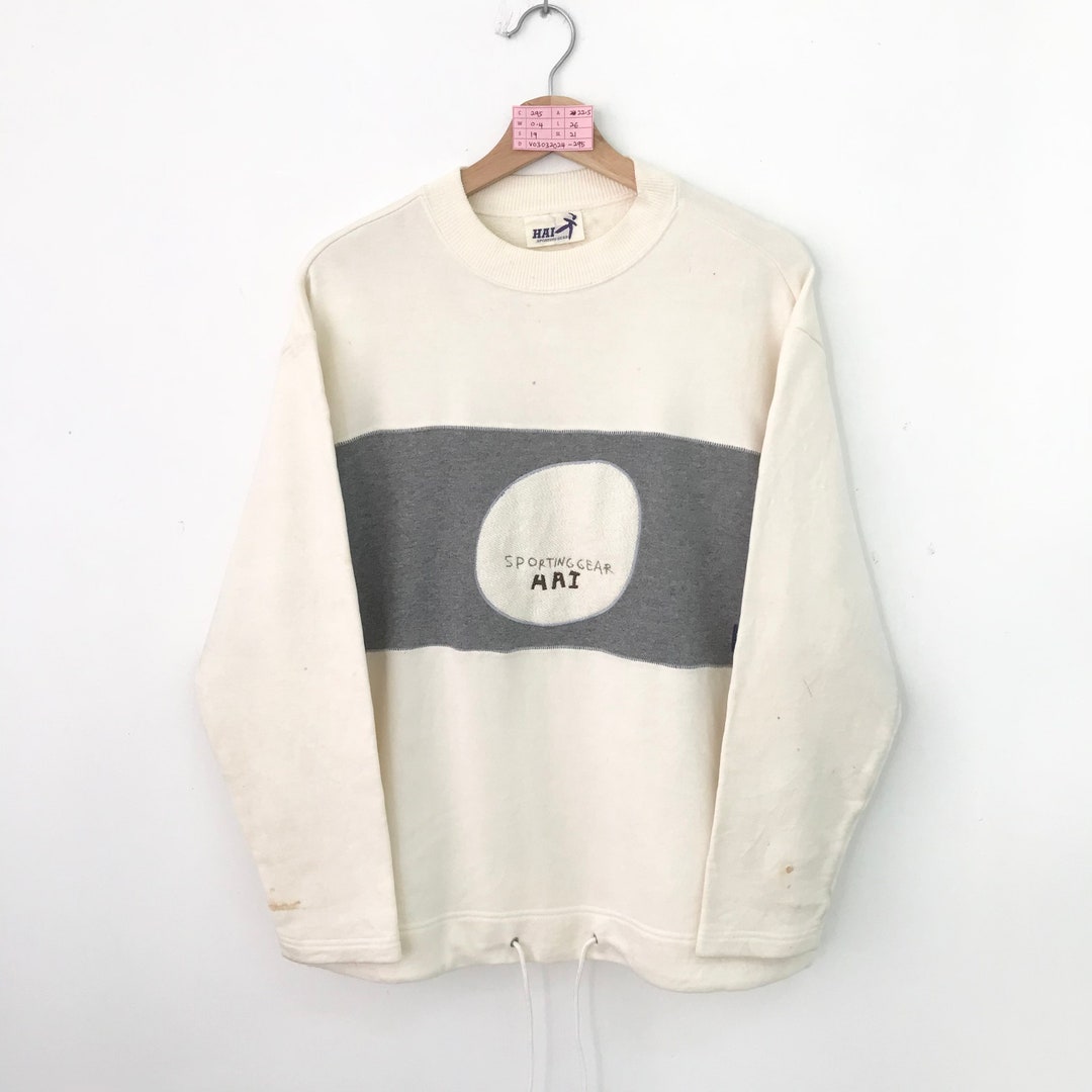 Vintage Hai Sporting Gear Cream Sweatshirt Medium Hai Sporting Gear ...