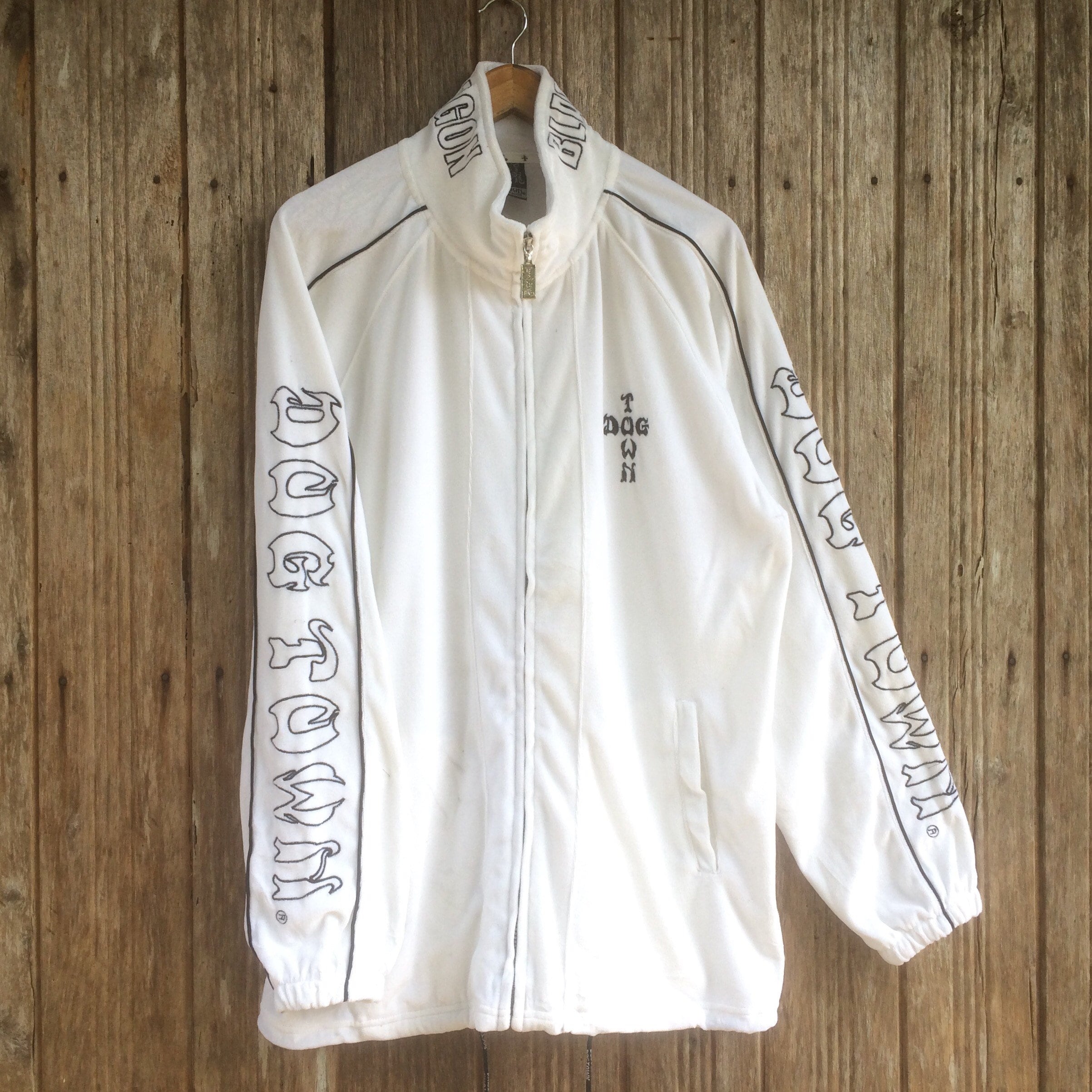 Rare Dog Town Black Dragon Embroidery Style Velvet Sweater - Etsy