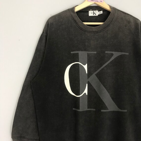 Rare!! Calvin Klein Jeans Ck Big Logo Sweatshirts Pul… - Gem