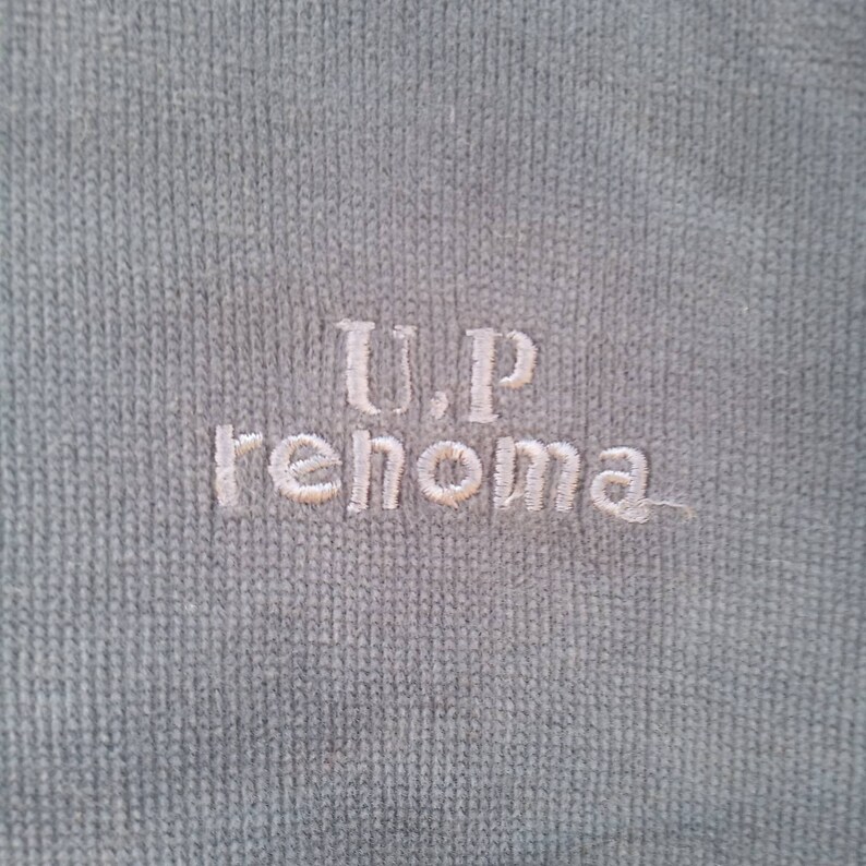 U.P Renoma Embroidery Logo Style Sweatshirt Crewneck Size M - Etsy