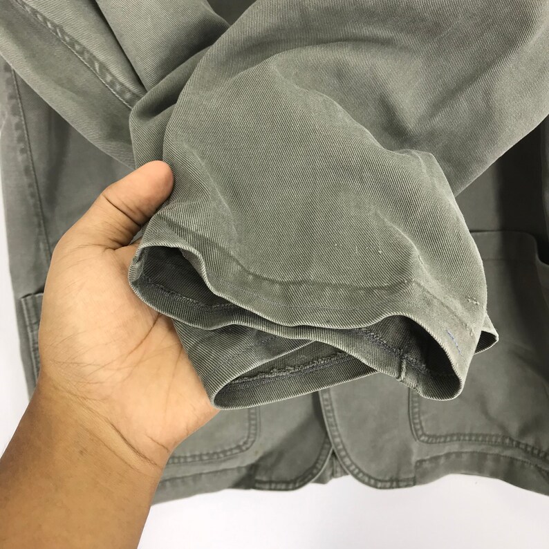 Vintage Japanese Denim Workers Jacket Three Pocket Buttondown Casual ...