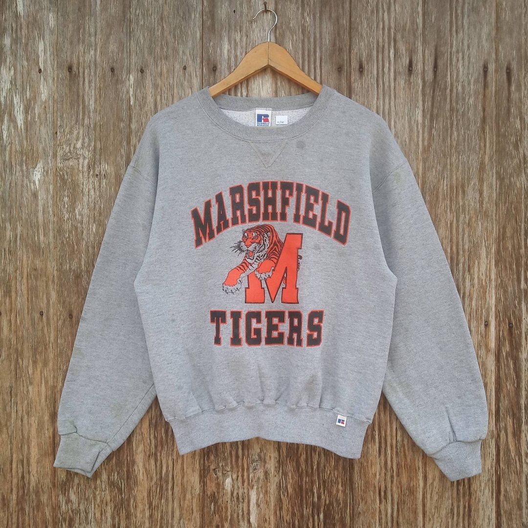 Vintage Marshfield Tigers Sport Big Logo Crewneck Sweatshirts Size M - Etsy