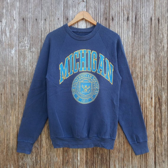 Vintage University Of Michigan Big Logo Sweatshirts Unisex | Etsy