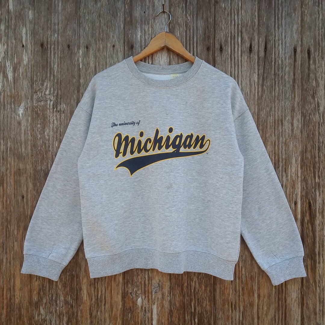 Vintage University of Michigan Big Logo Sweatshirts Medium Size - Etsy